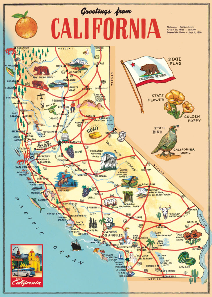 California Map Flap Wrap/ Poster – WACKO Los Angeles