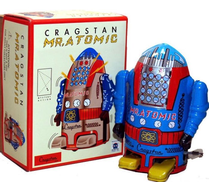 Mr. Atomic Wind-Up Tin Robot – WACKO Los Angeles