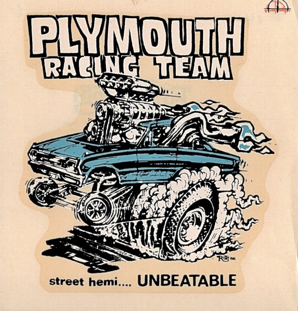 Plymouth Racing Team Decal – WACKO Los Angeles