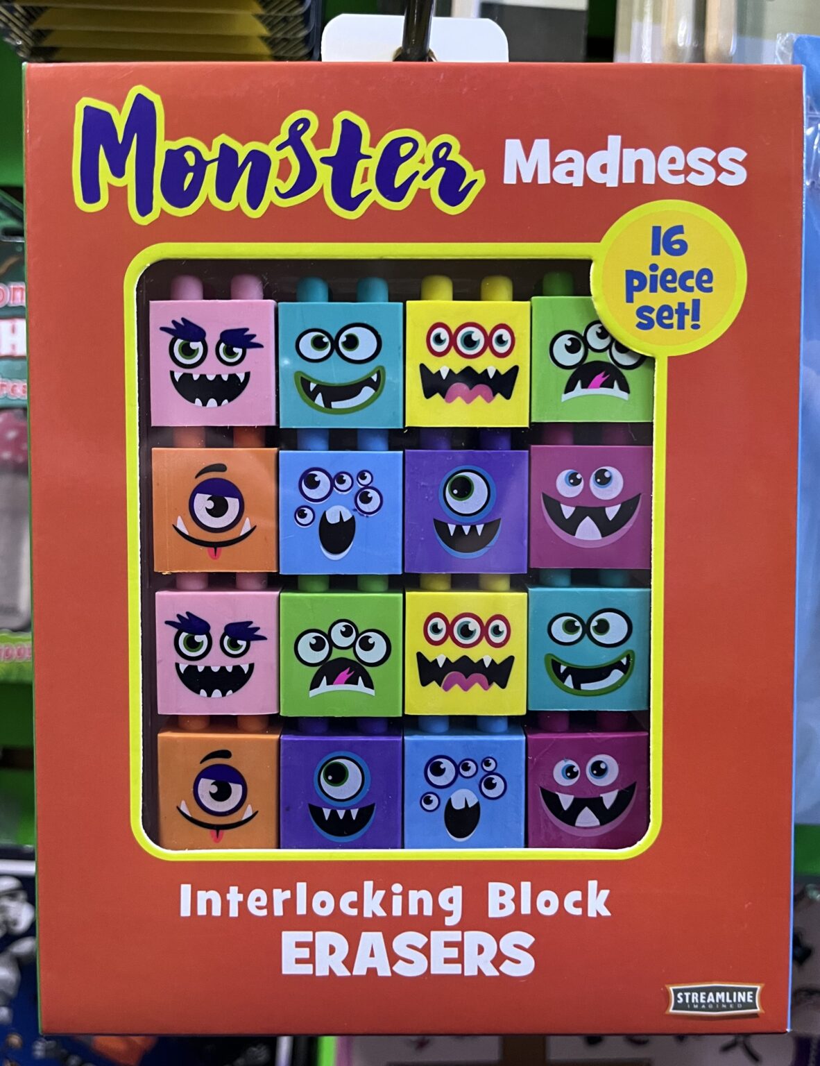 Monster Madness Interlocking Block Erasers – WACKO Los Angeles